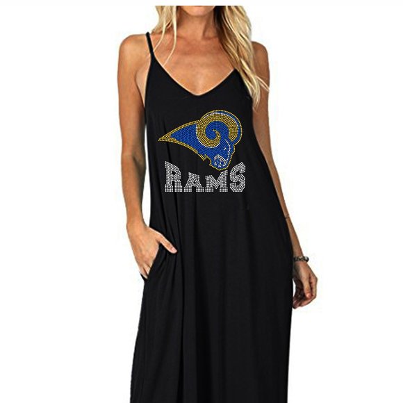 Tops | Rams Rhinestone Rams Maxi Dress Rams Rhinestone | Poshmark